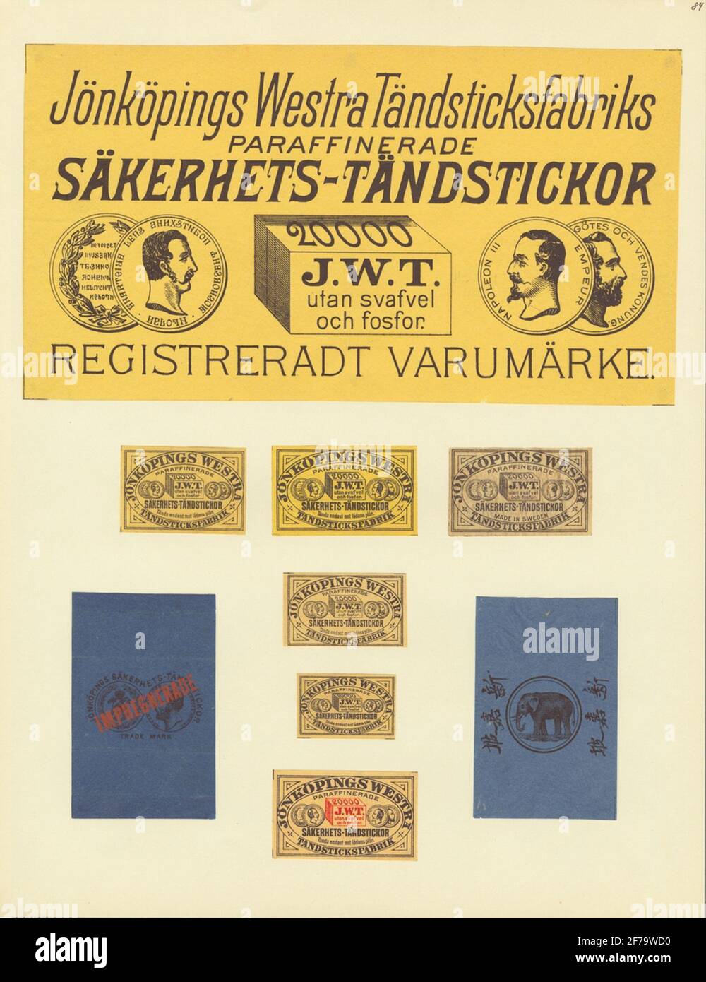 Matchbox labels, from the Swedish industrial and trading museum ...