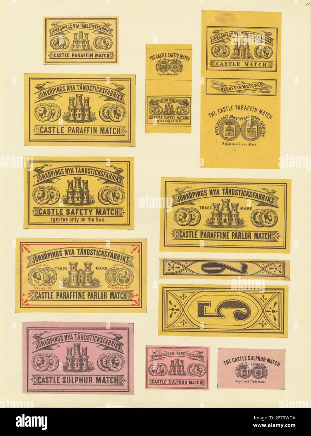 Matchbox labels, from the Swedish industrial and trading museum ...