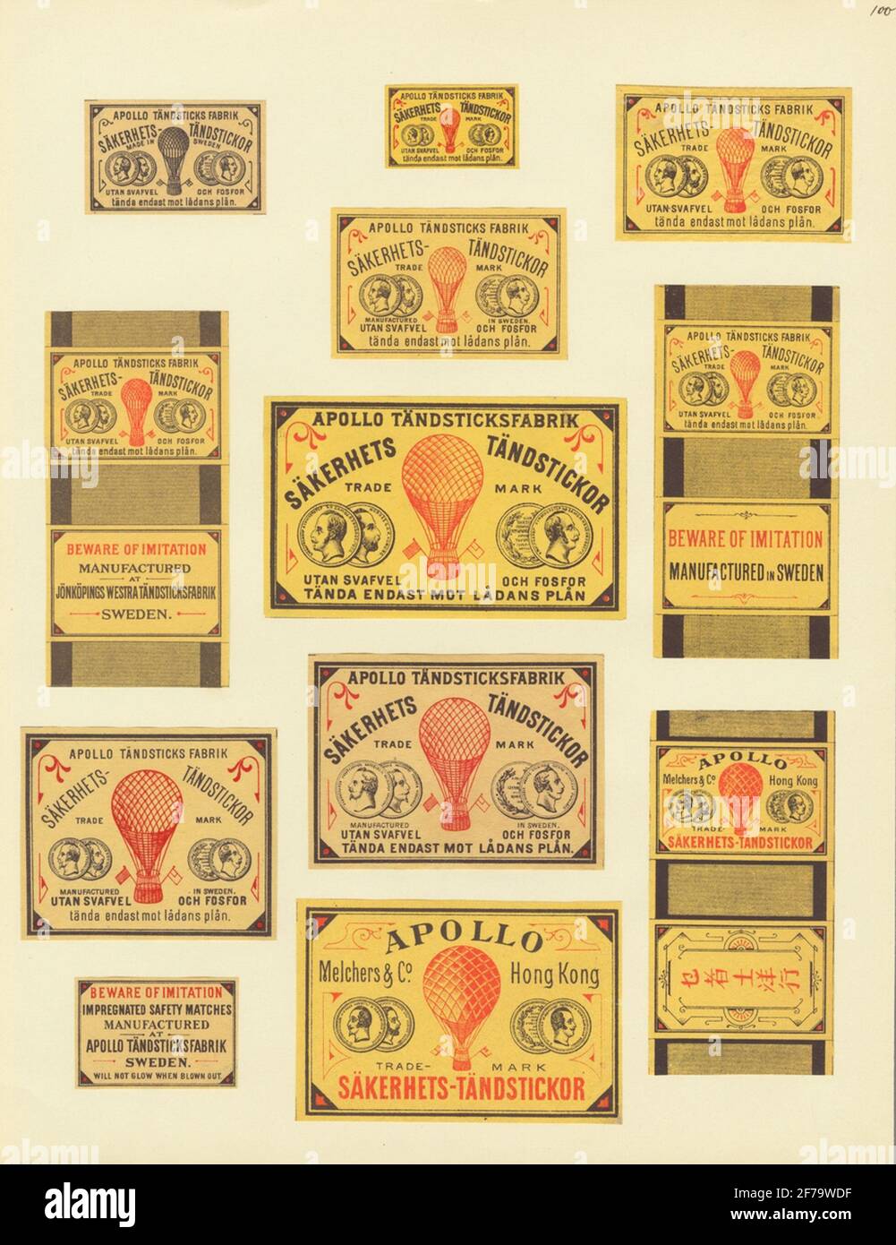 Matchbox labels, from the Swedish industrial and trading museum ...