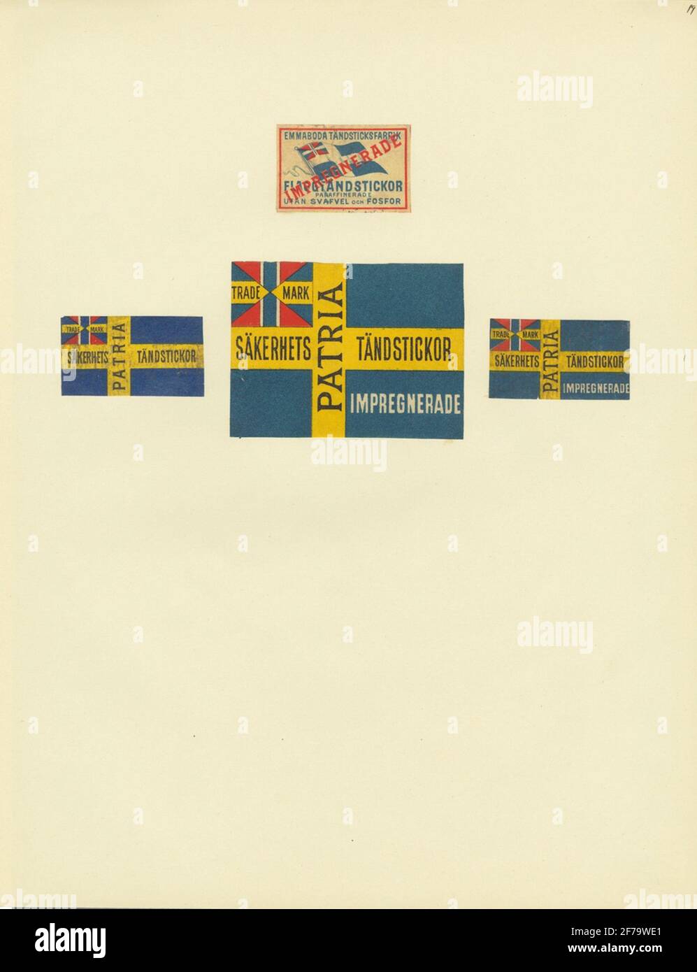 Matchbox labels, from the Swedish industrial and trading museum ...