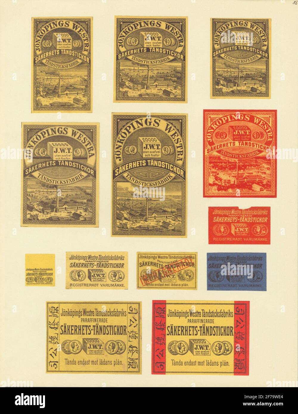 Matchbox labels, from the Swedish industrial and trading museum ...