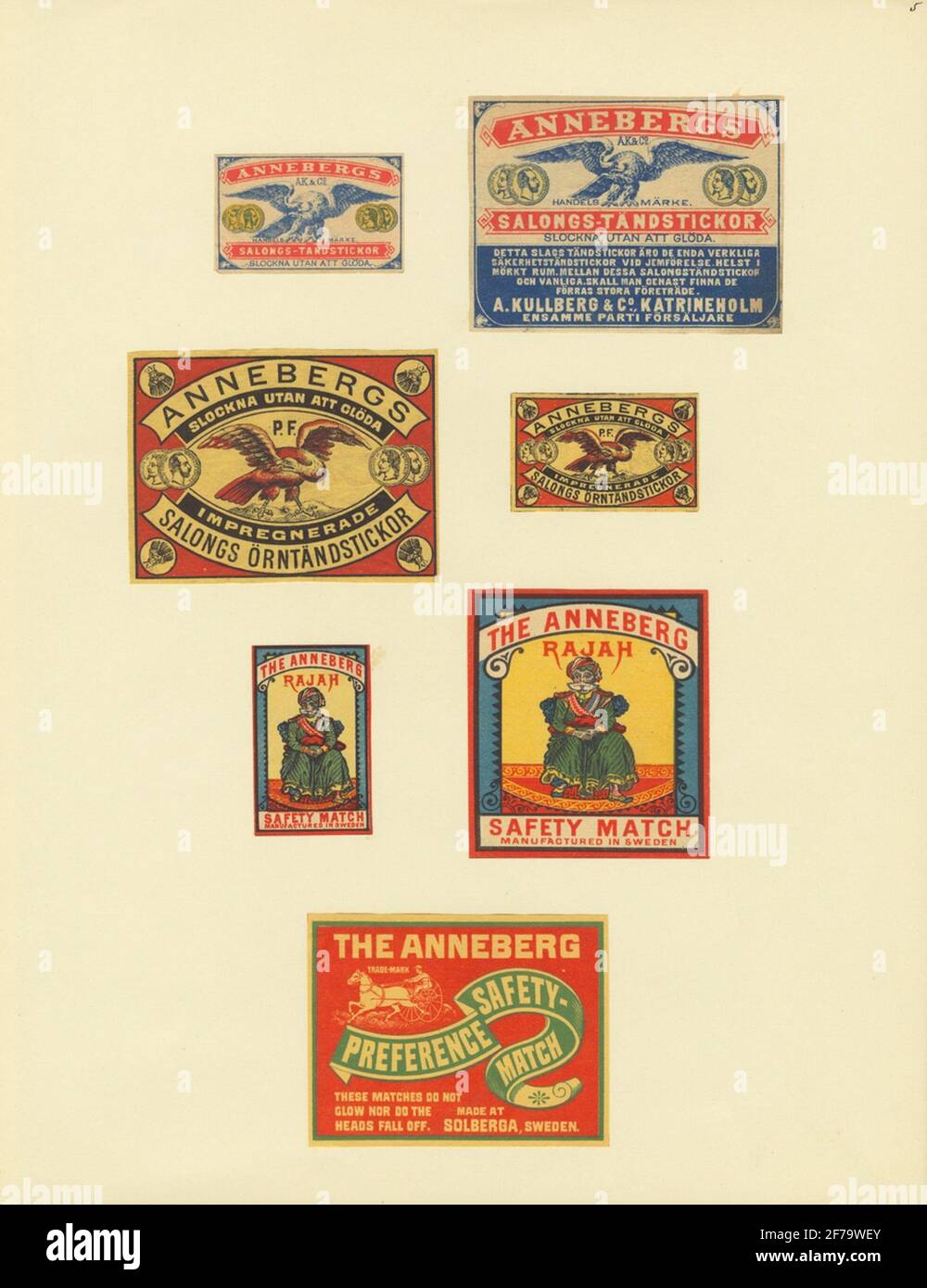 Matchbox labels, from the Swedish industrial and trading museum ...