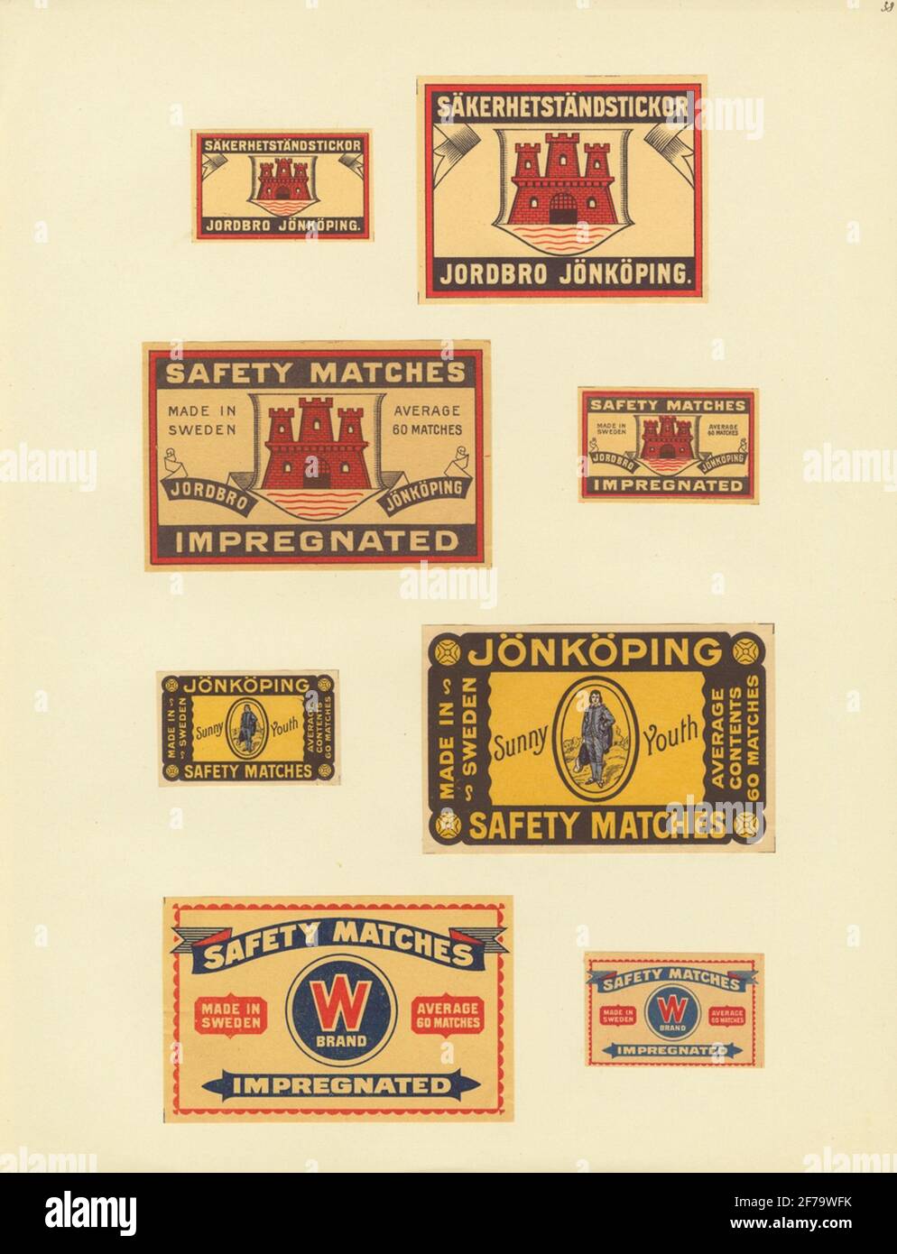 Matchbox labels, from the Swedish industrial and trading museum ...