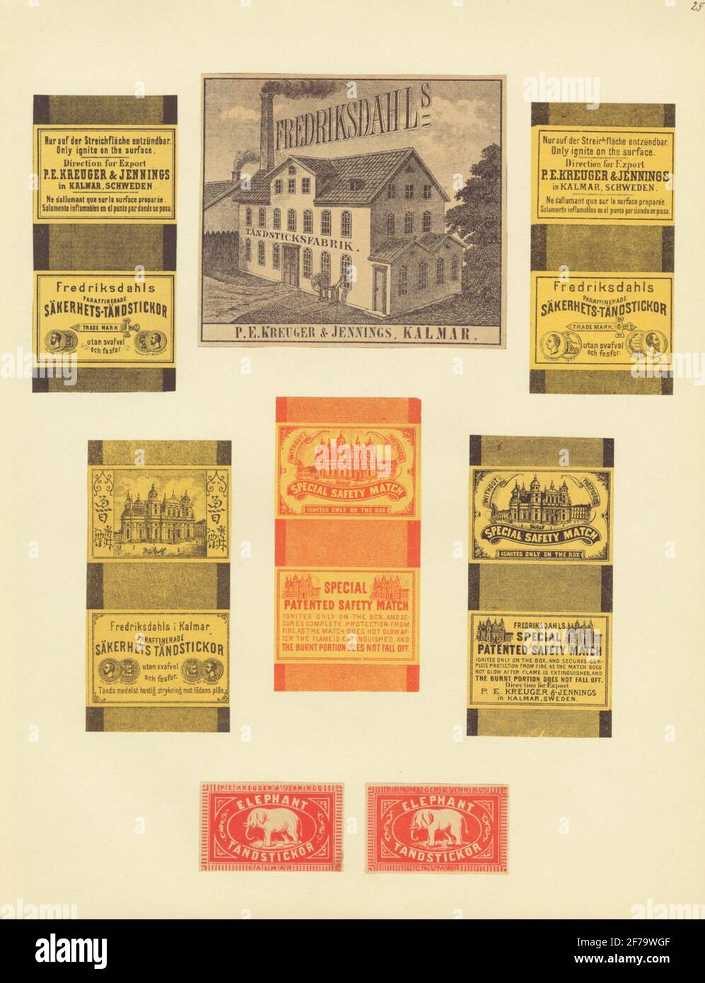 Matchbox labels, from the Swedish industrial and trading museum ...