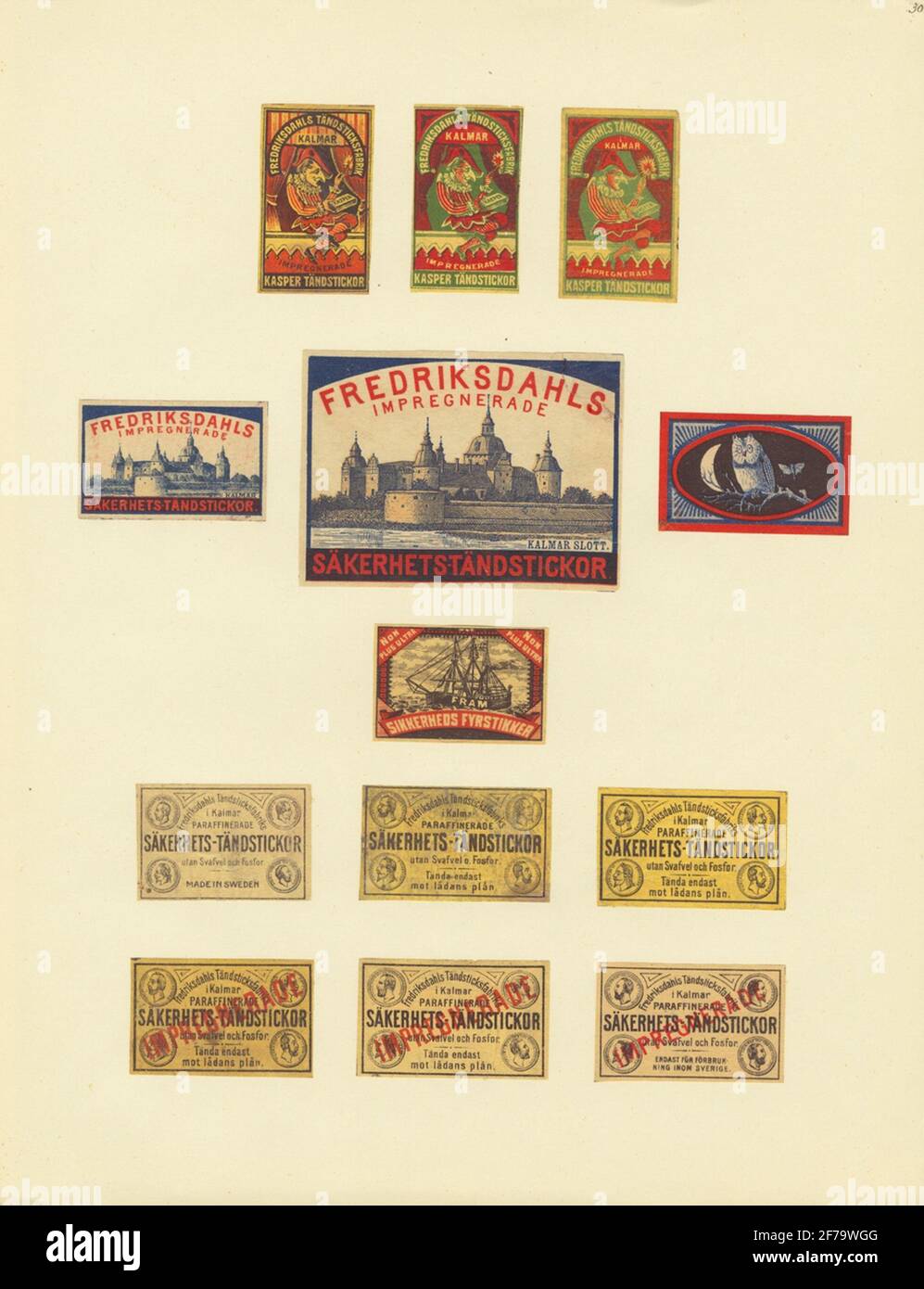 Matchbox labels, from the Swedish industrial and trading museum ...