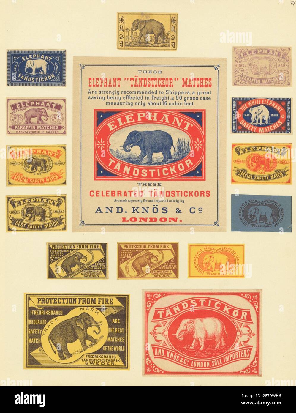 Matchbox labels, from the Swedish industrial and trading museum ...