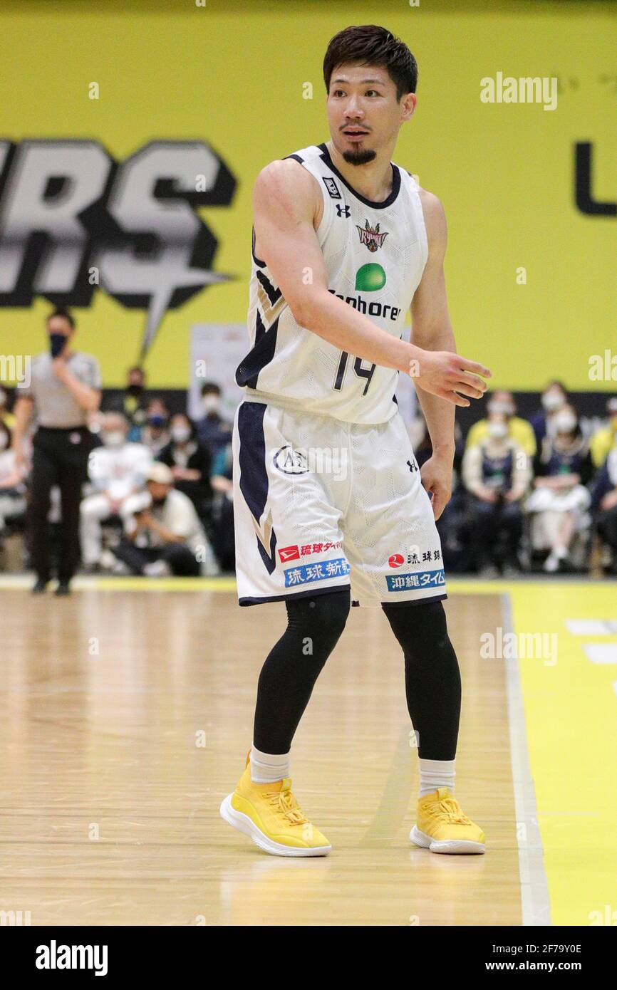 Aoyama Gakuin Memorial Gymnasium, Tokyo, Japan. 4th Apr, 2021. Ryuichi Kishimoto (Golden Kings ...