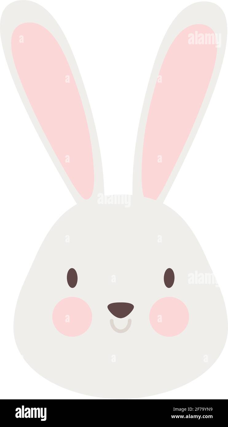 cute bunny face on background Stock Vector Image & Art - Alamy