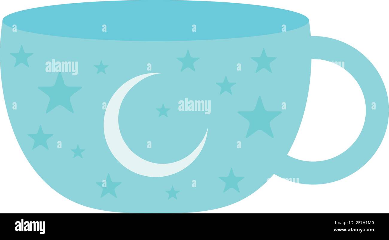 tea mug with moon symbol Stock Vector Image & Art - Alamy