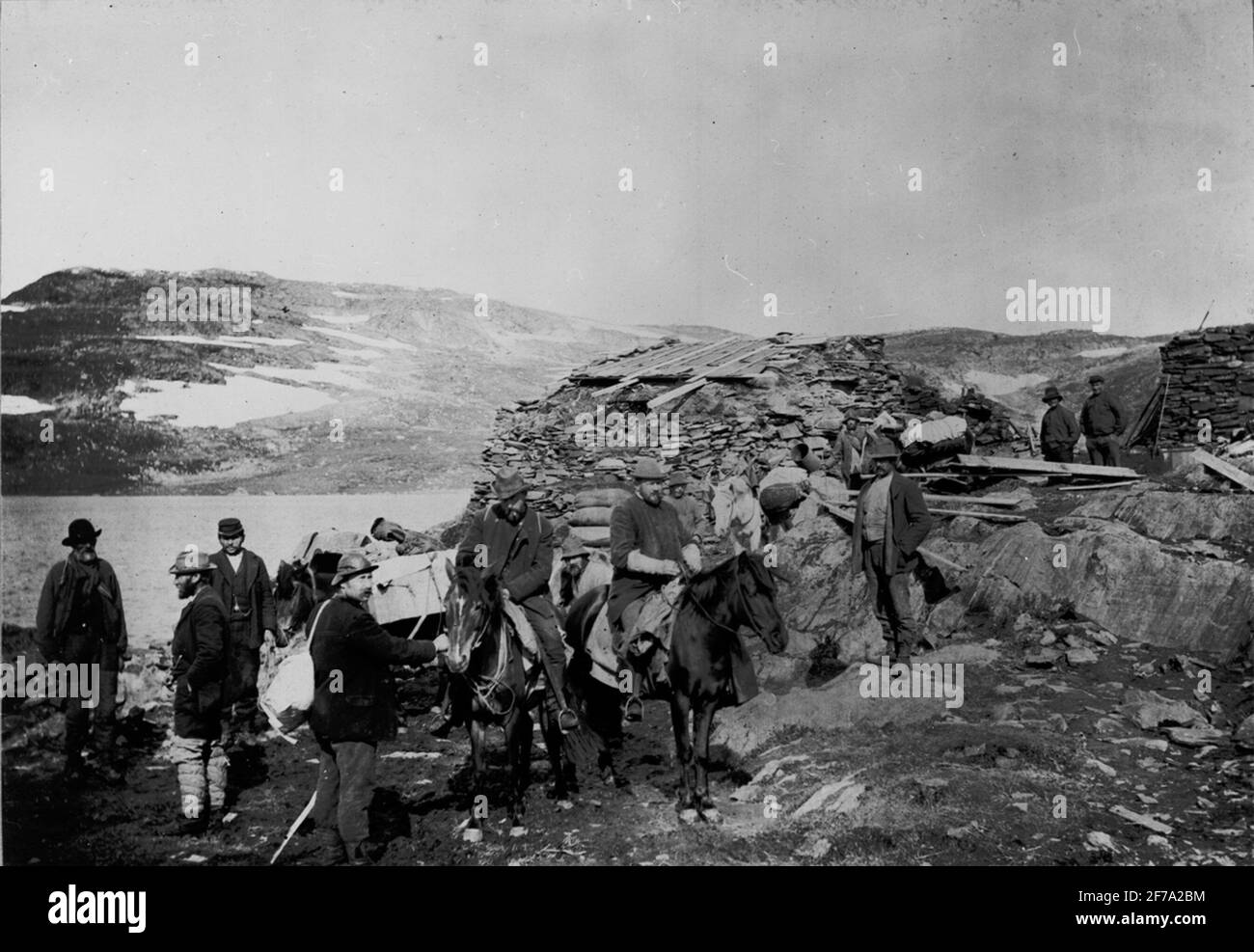 Gen.dir. Firchers departure from Sjangeli Stock Photo - Alamy