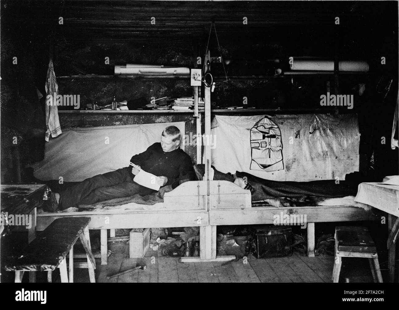 Interior from the new cottage in Sjangeli summer 1899 Stock Photo - Alamy