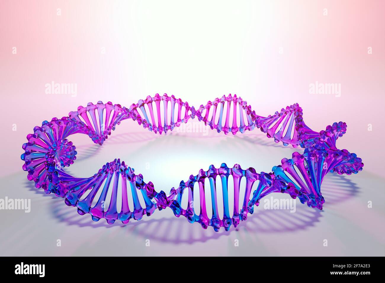 3d illustration of a science template, abstract background with a DNA ...