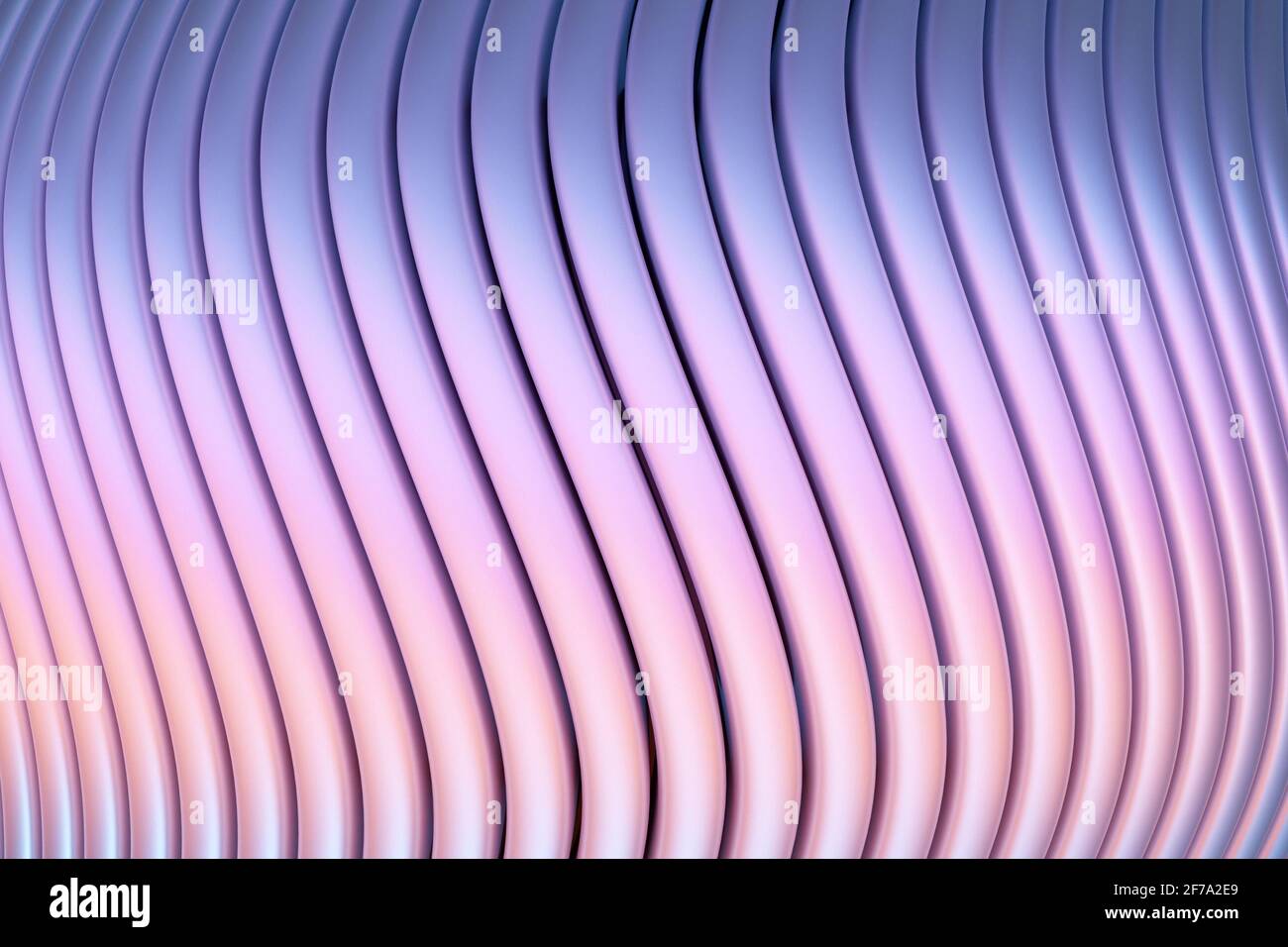 3d illustration of rows pink and blue portal, cave .Shape pattern ...