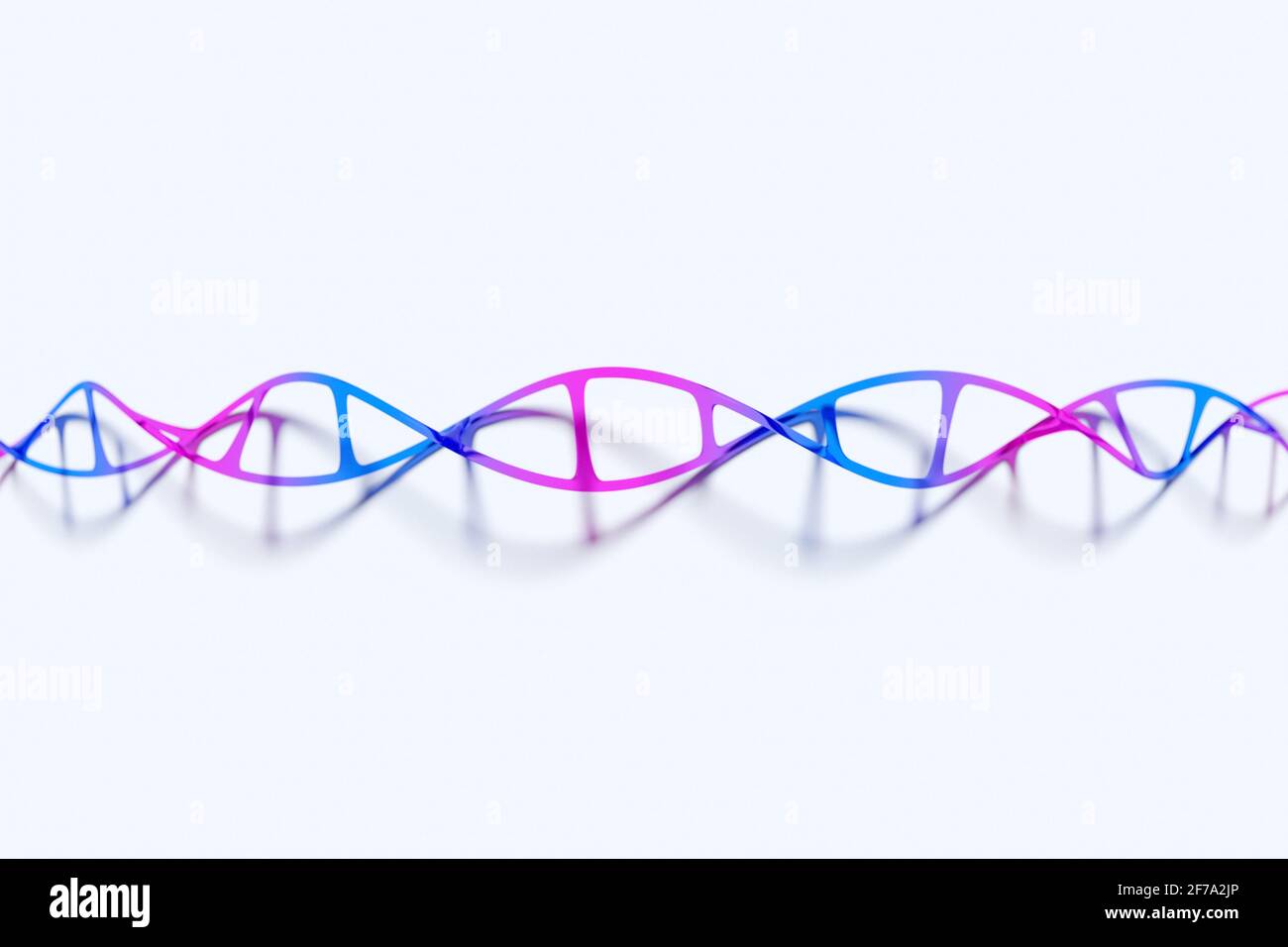 3d illustration of a stereo strip of different colors. Geometric ...