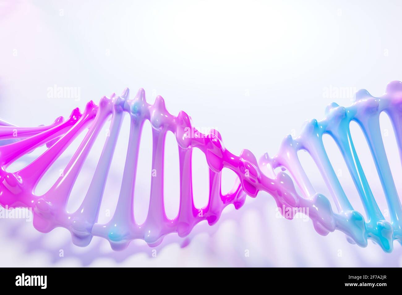 3d illustration of a stereo strip of different colors. Geometric ...