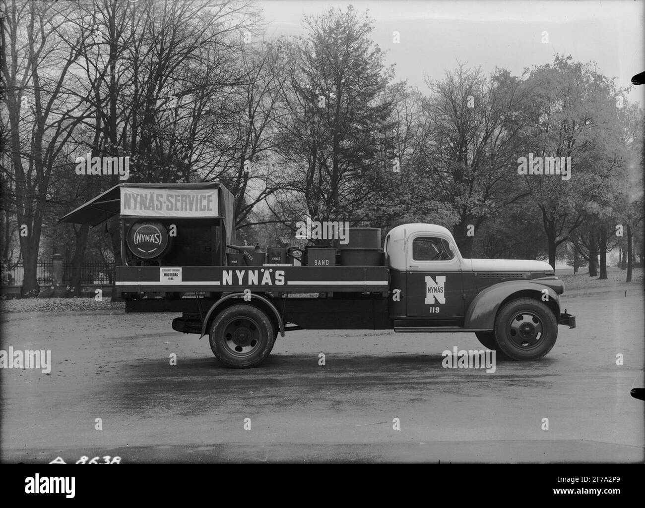 Tank car, service car, Nynäs Petroleum Stock Photo - Alamy