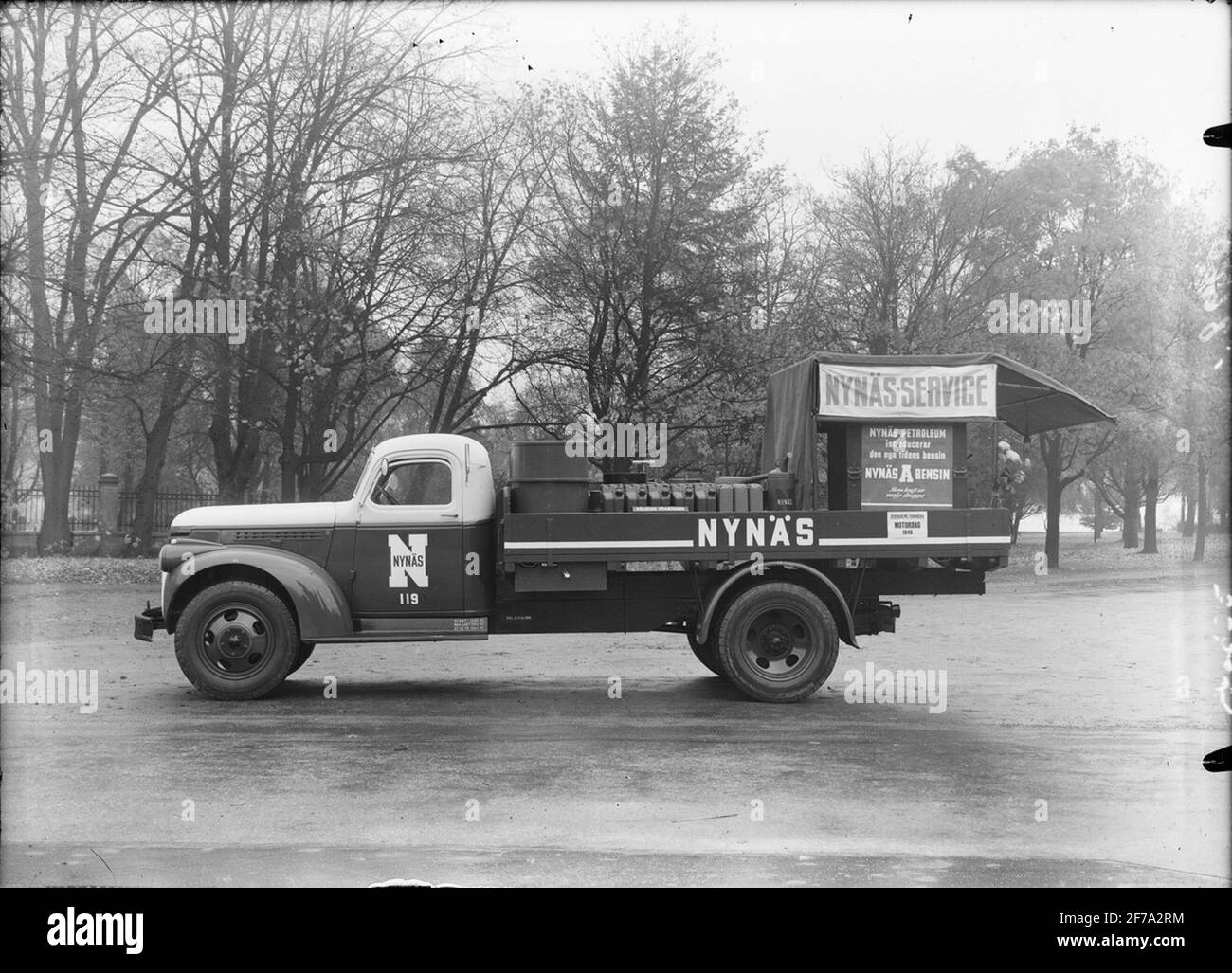 Tank car, service car, Nynäs Petroleum Stock Photo - Alamy