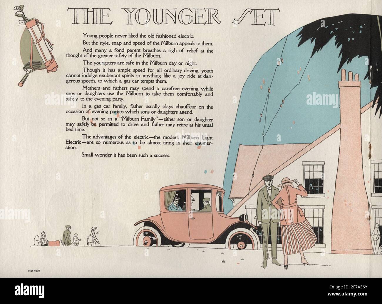 Brochure on electric cars from Milburn Light Electric Stock Photo - Alamy