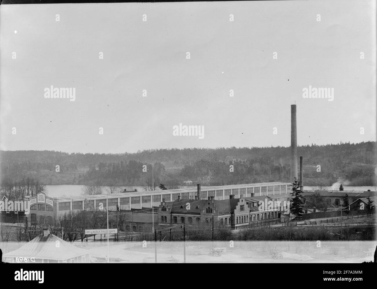 View of A.B de Laval's steam turbine factory and office in Järla Stock ...