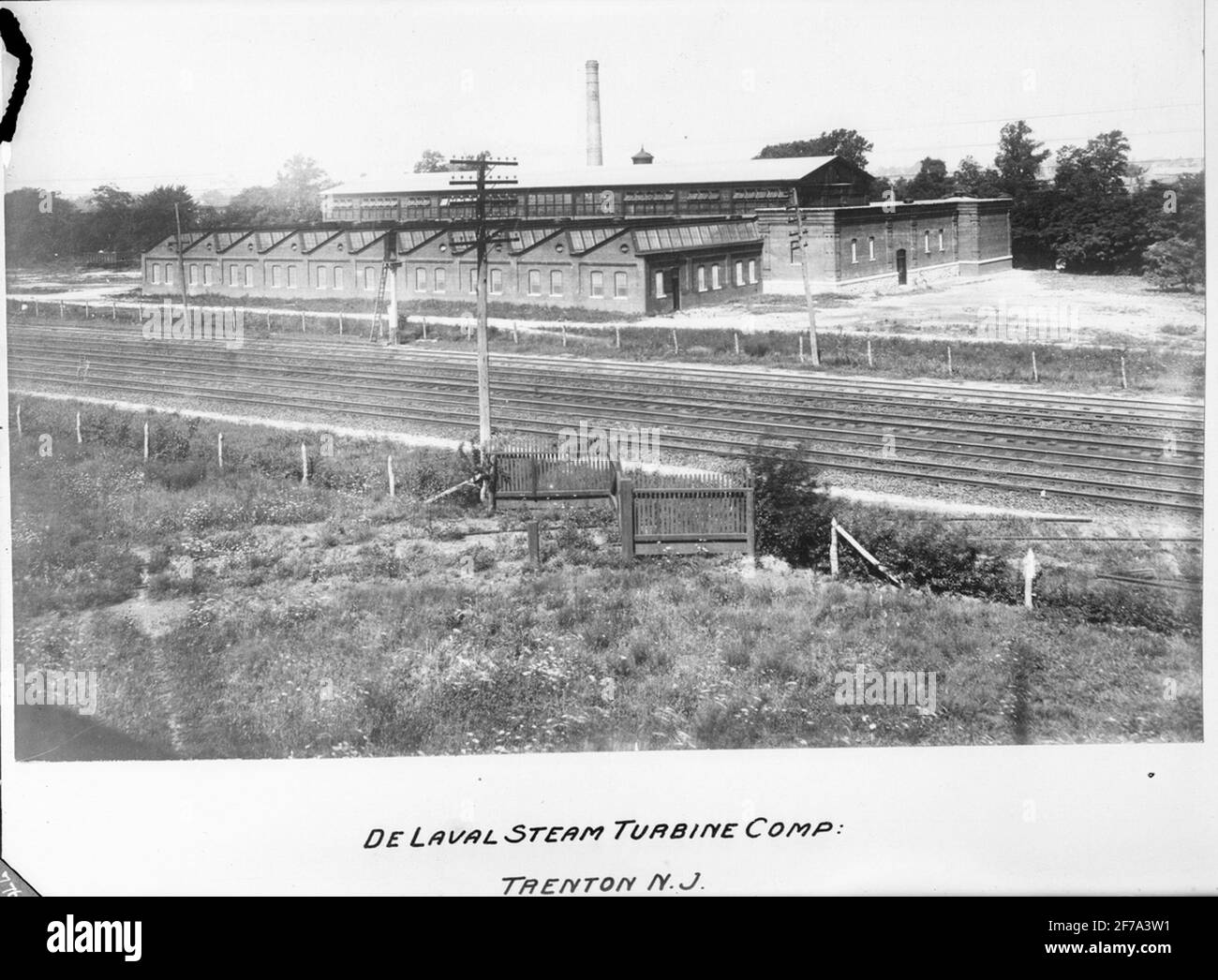 Interior, the Laval Steam Turbine Co factory in Trenton (America Stock ...