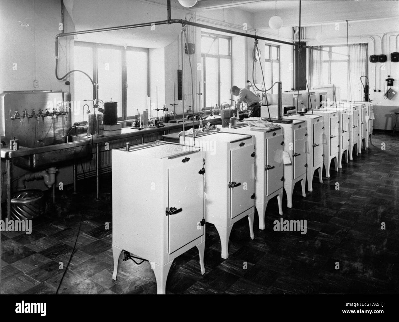 The Electrolux laboratory. Elux cool lab. Large examination room Stock ...