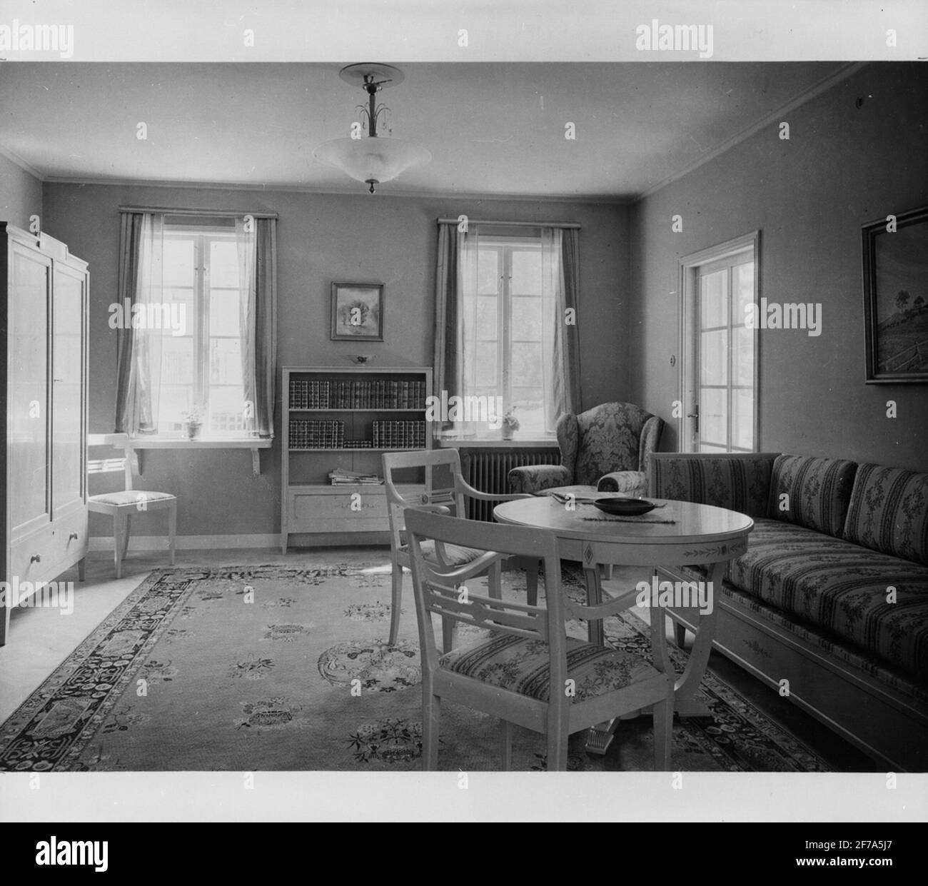 Scandinavian living room in Black and White Stock Photos & Images - Alamy