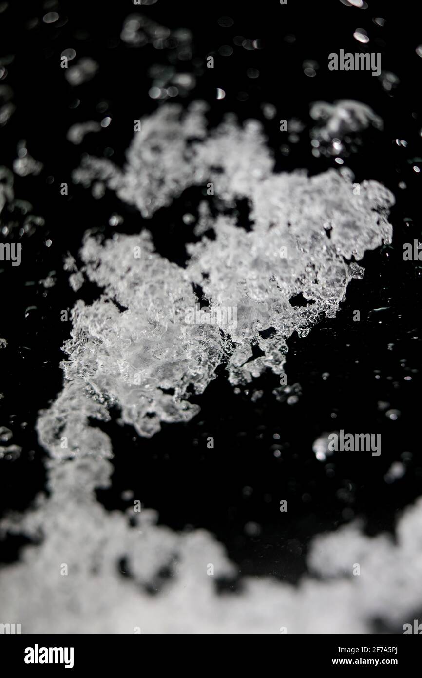 Ice abstract in black background tripping modern high quality big size ...