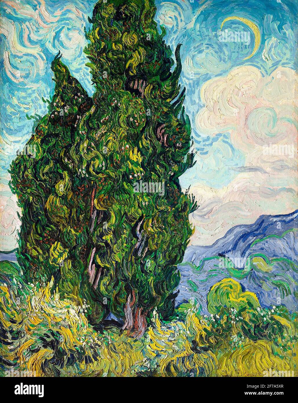 Cypresses By Vincent Van Gogh High Resolution Stock Photography and ...