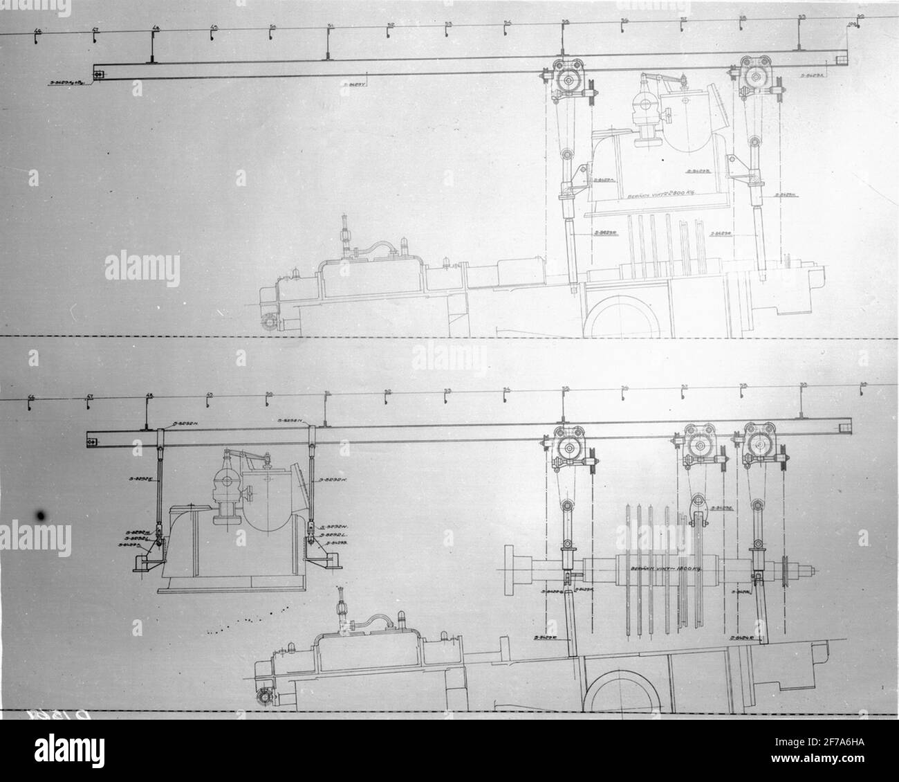 Construction equipment drawing Black and White Stock Photos & Images ...