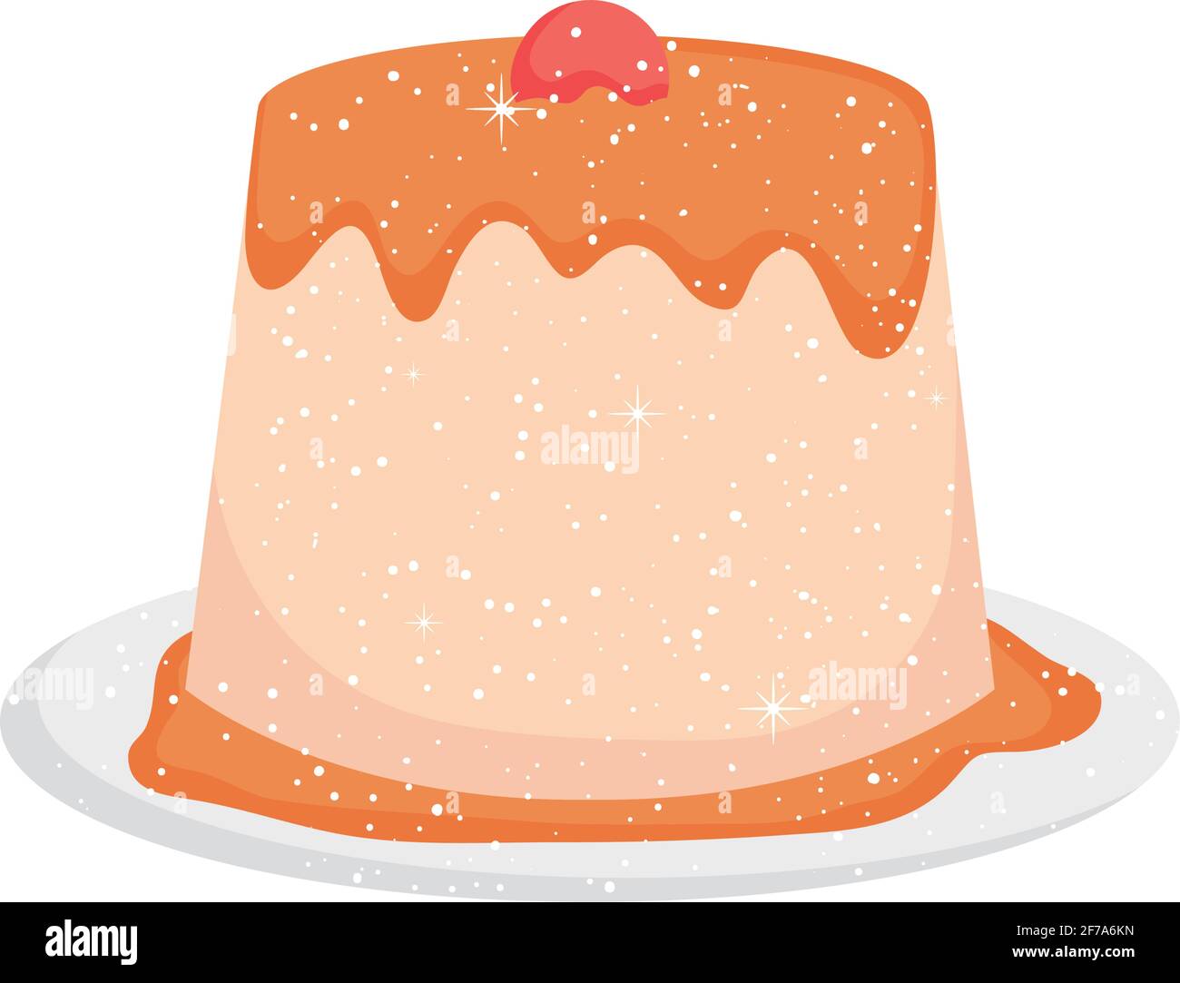 caramel custard dessert on background Stock Vector Image & Art - Alamy