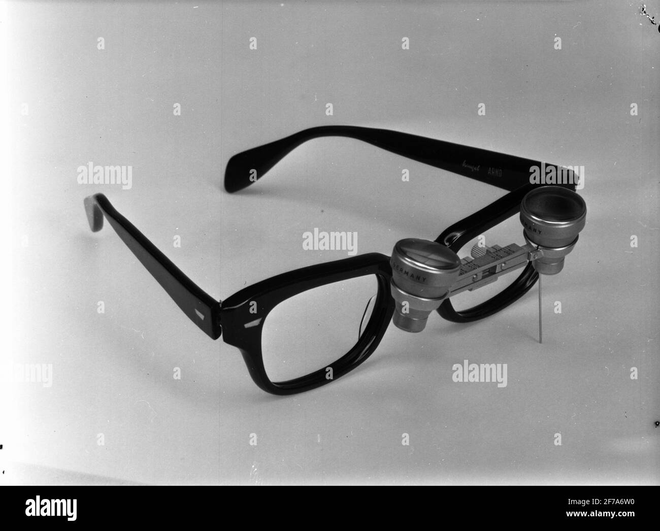 Glasses with magnifying glass Stock Photo - Alamy