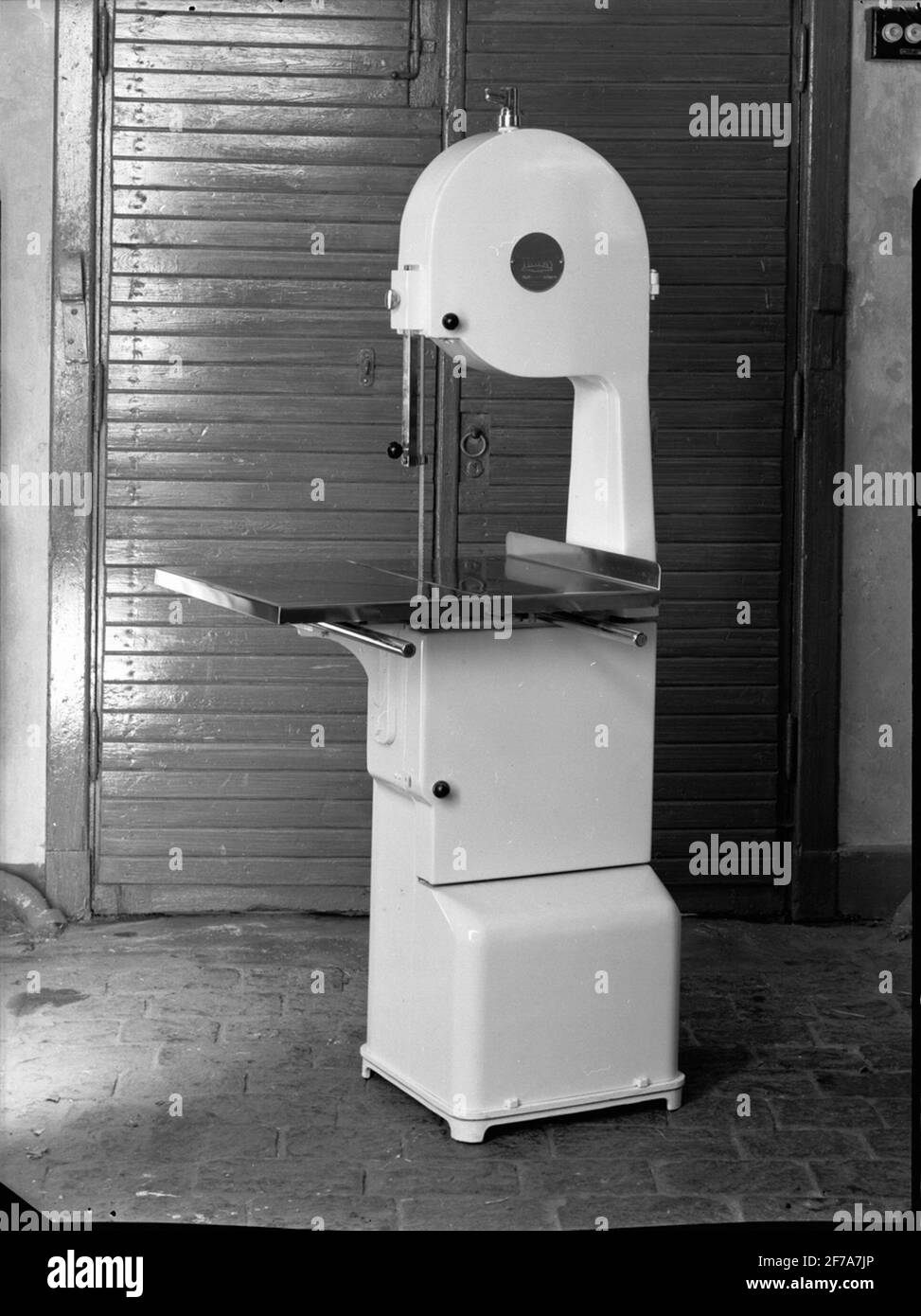 Band saw for food industry, charcuterie Stock Photo - Alamy