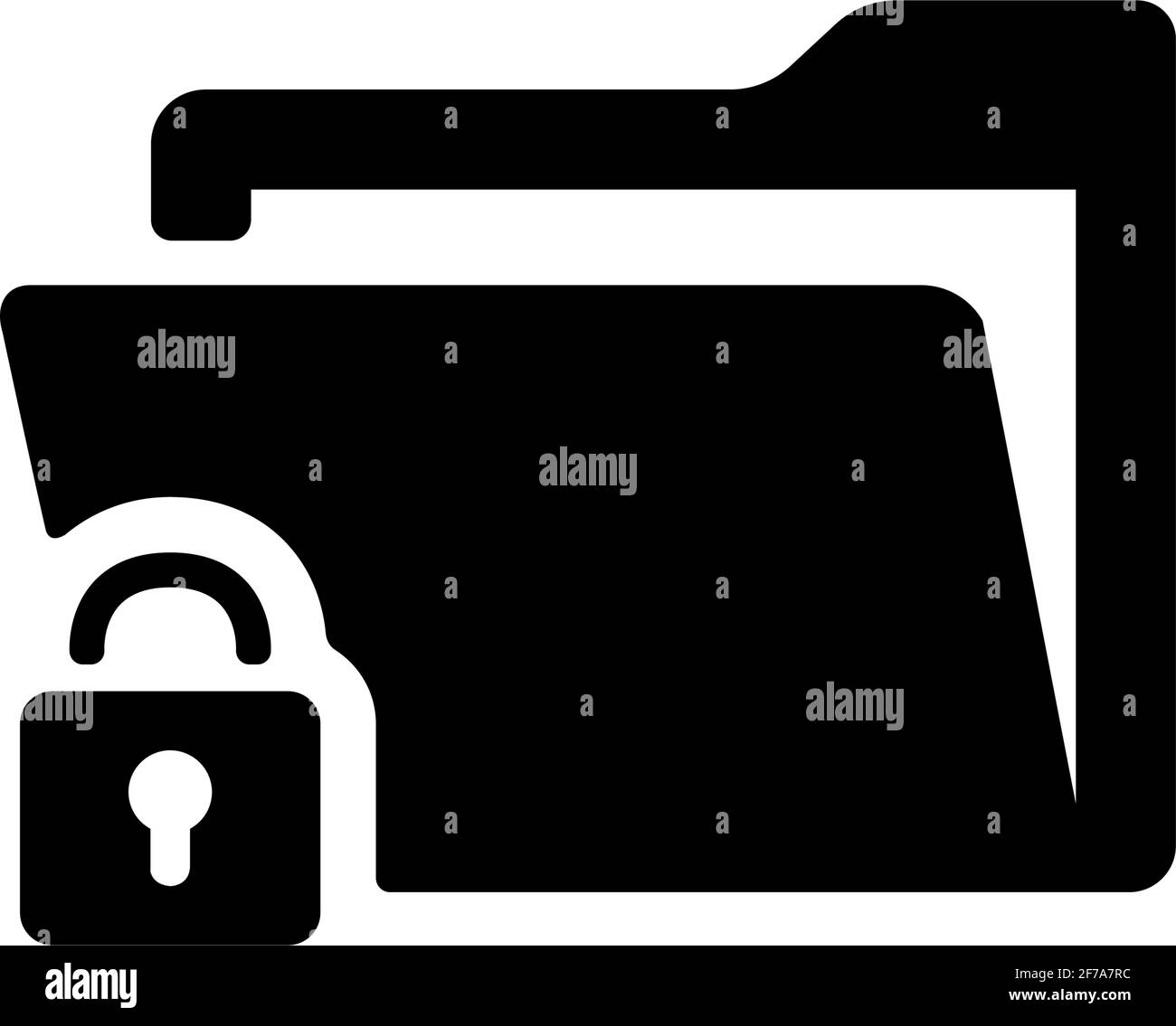 Locked Folder Confidential Protection Secret Vector Icon Illustration Stock Vector Image