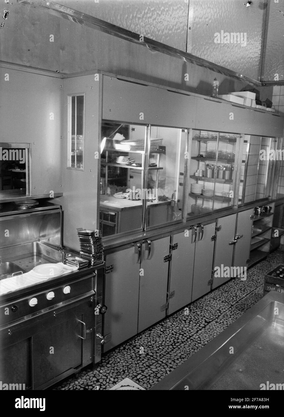 Restaurant interior counter Black and White Stock Photos & Images - Alamy