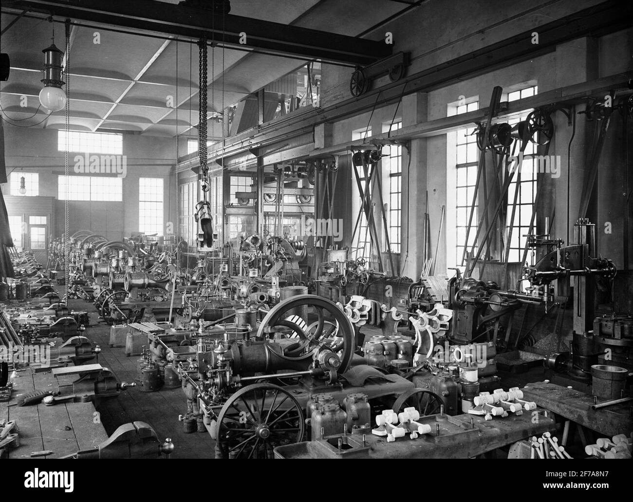Exhibition hall with steam engines Stock Photo - Alamy