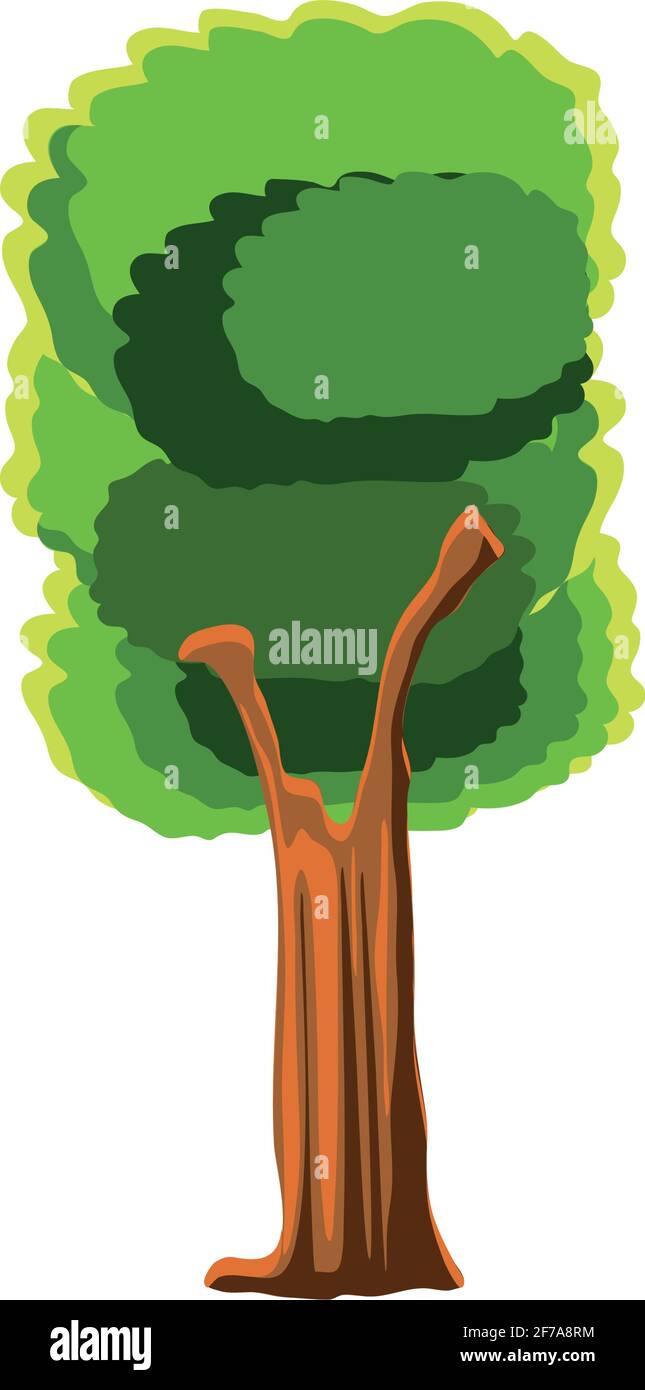 lush tree greenery Stock Vector Image & Art - Alamy