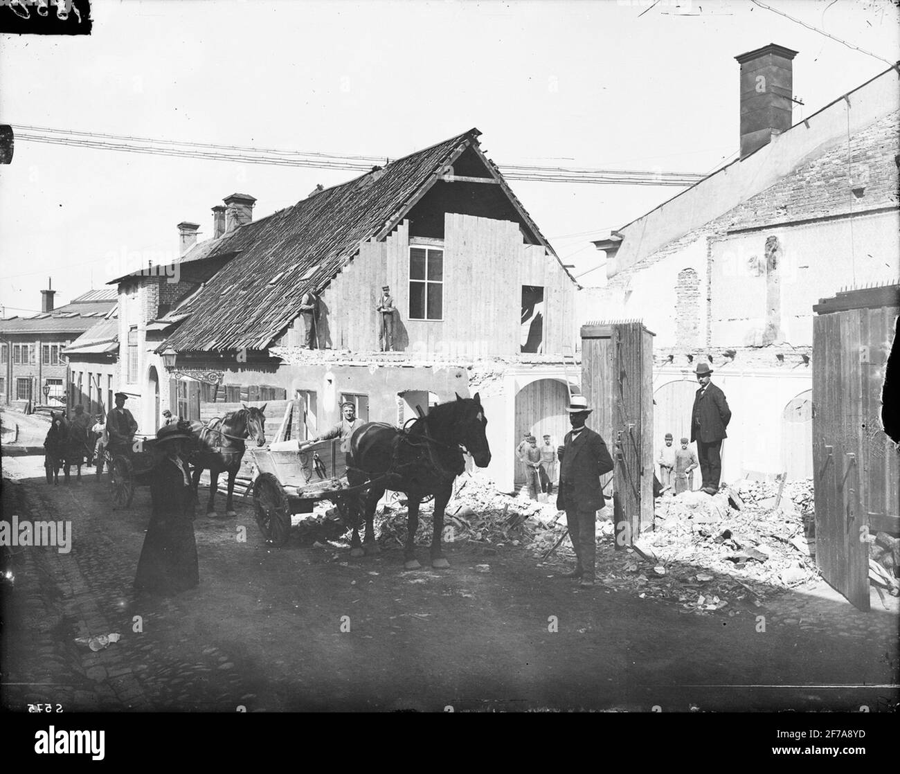 Exterior. Rebuilding houses Stock Photo - Alamy