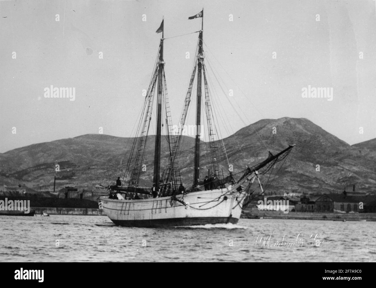 Spanish vessel with laval engine Stock Photo - Alamy