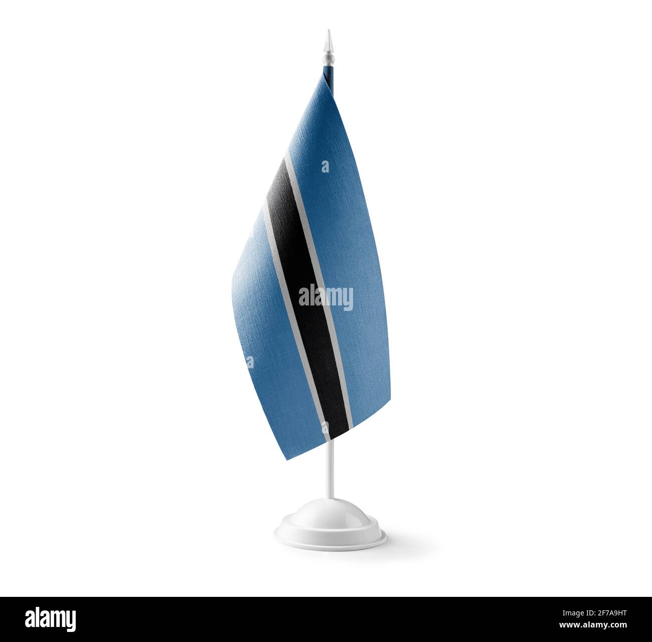 Small national flag of the Botswana on a white background Stock Photo ...
