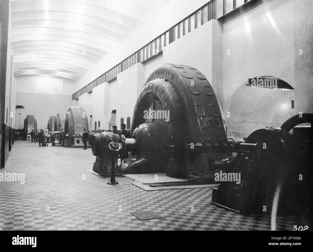 The power plant. The machine room finished Stock Photo - Alamy