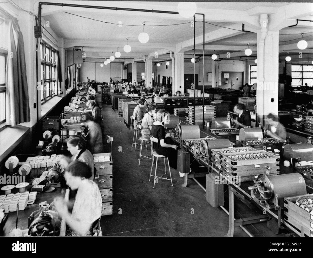 The Electrolux laboratory. Lux. Motor winding the department Stock ...