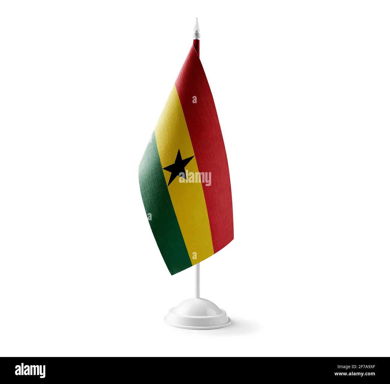 Small national flag of the Ghana on a white background Stock Photo - Alamy