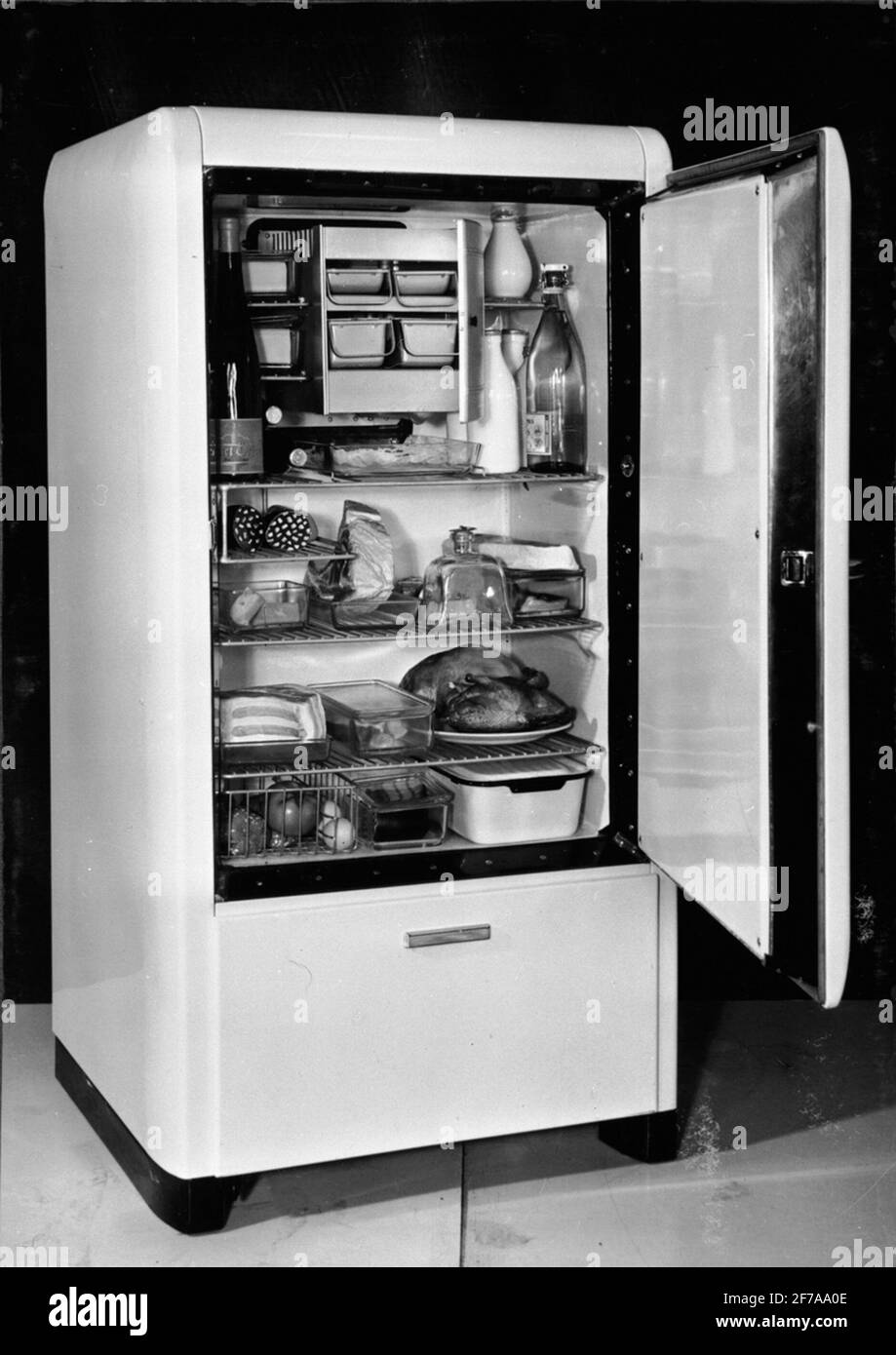 Industrial refrigerator Black and White Stock Photos & Images - Alamy