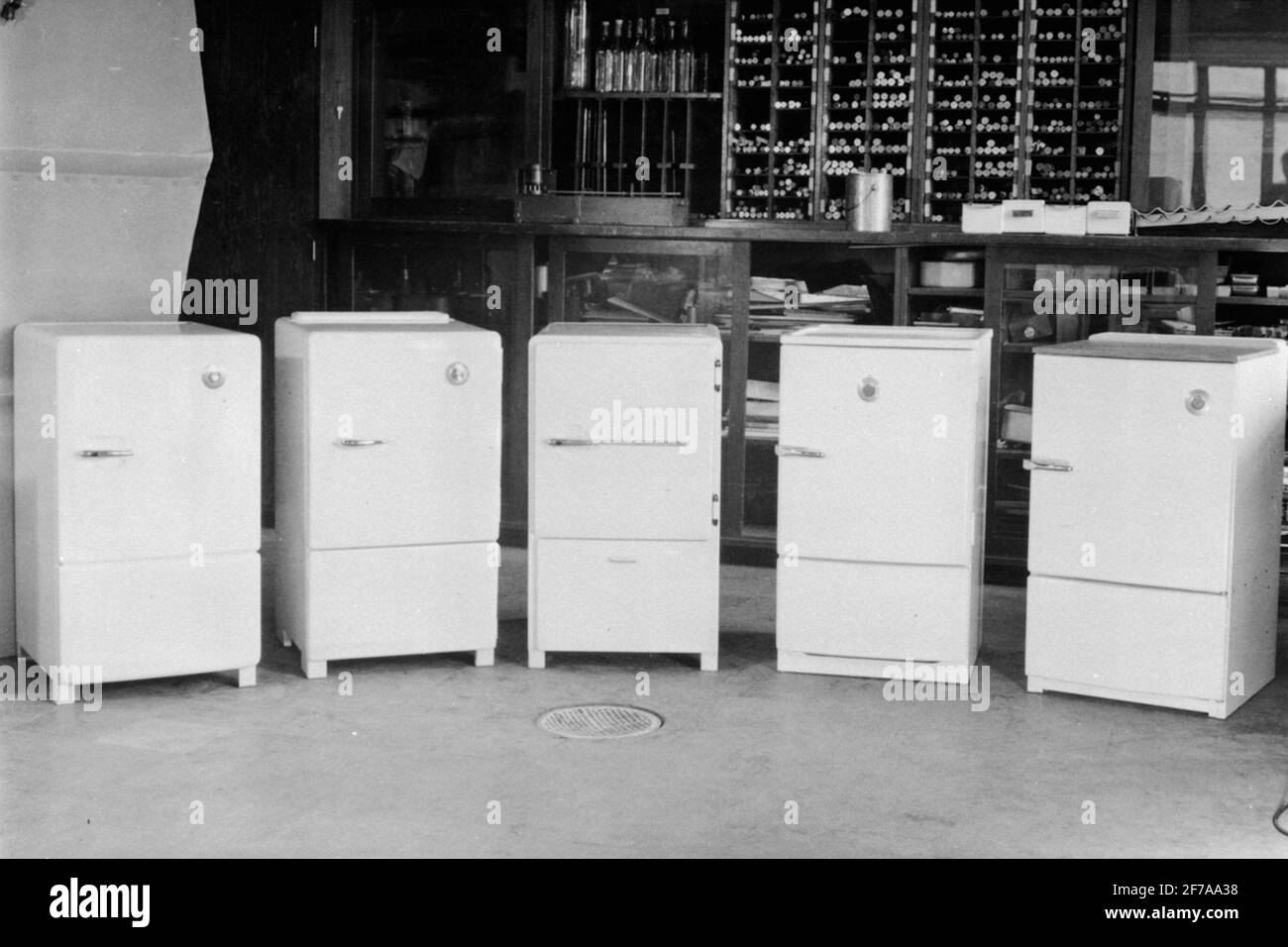 Industrial refrigerator Black and White Stock Photos & Images - Alamy