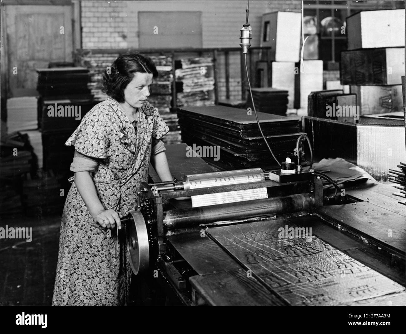 Manufacture of alfol insulation. Interior Stock Photo - Alamy
