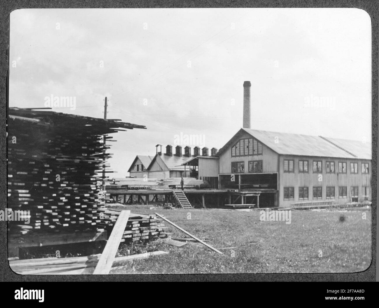 Mora Steam saw. View from the office Stock Photo - Alamy