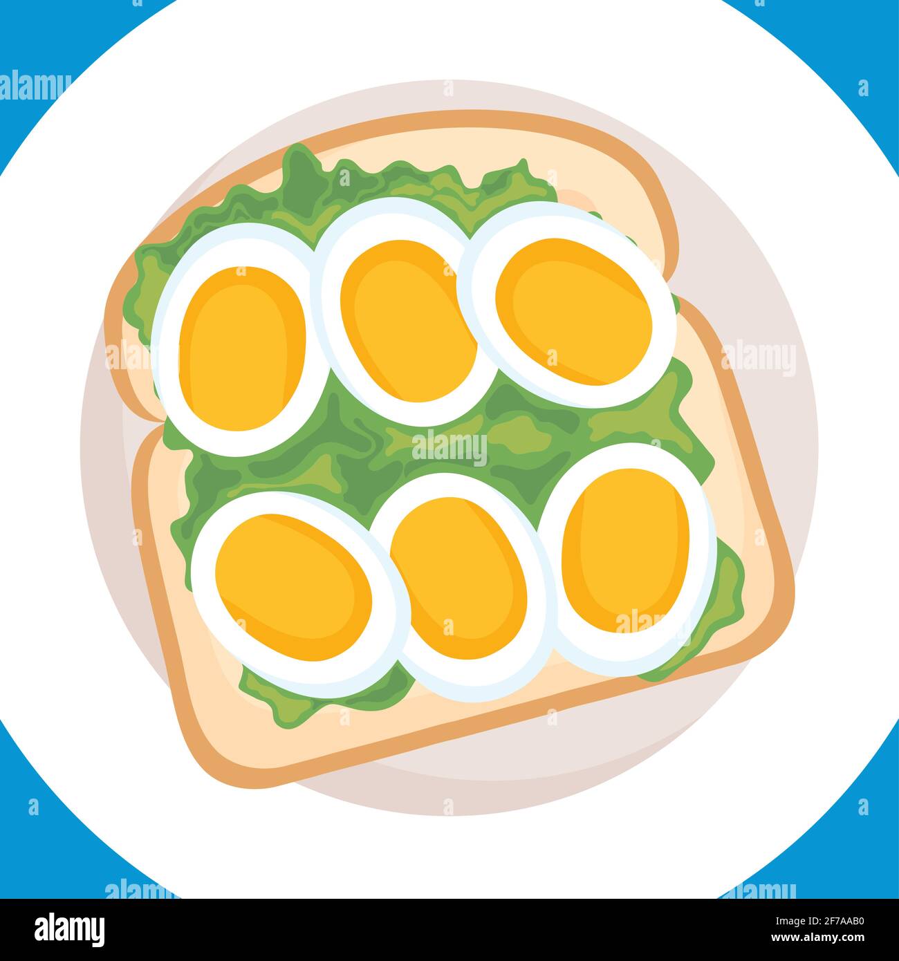 Boiled eggs bread on Stock Vector Images - Alamy
