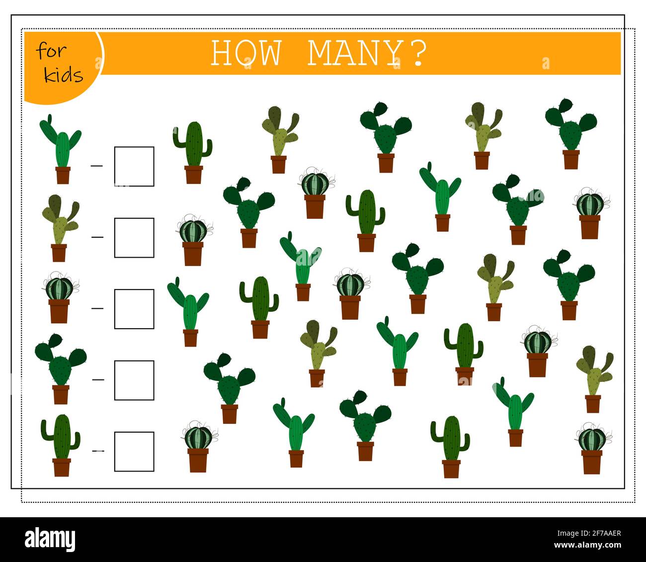 Math game for kids count how many of them there are. count how many ...