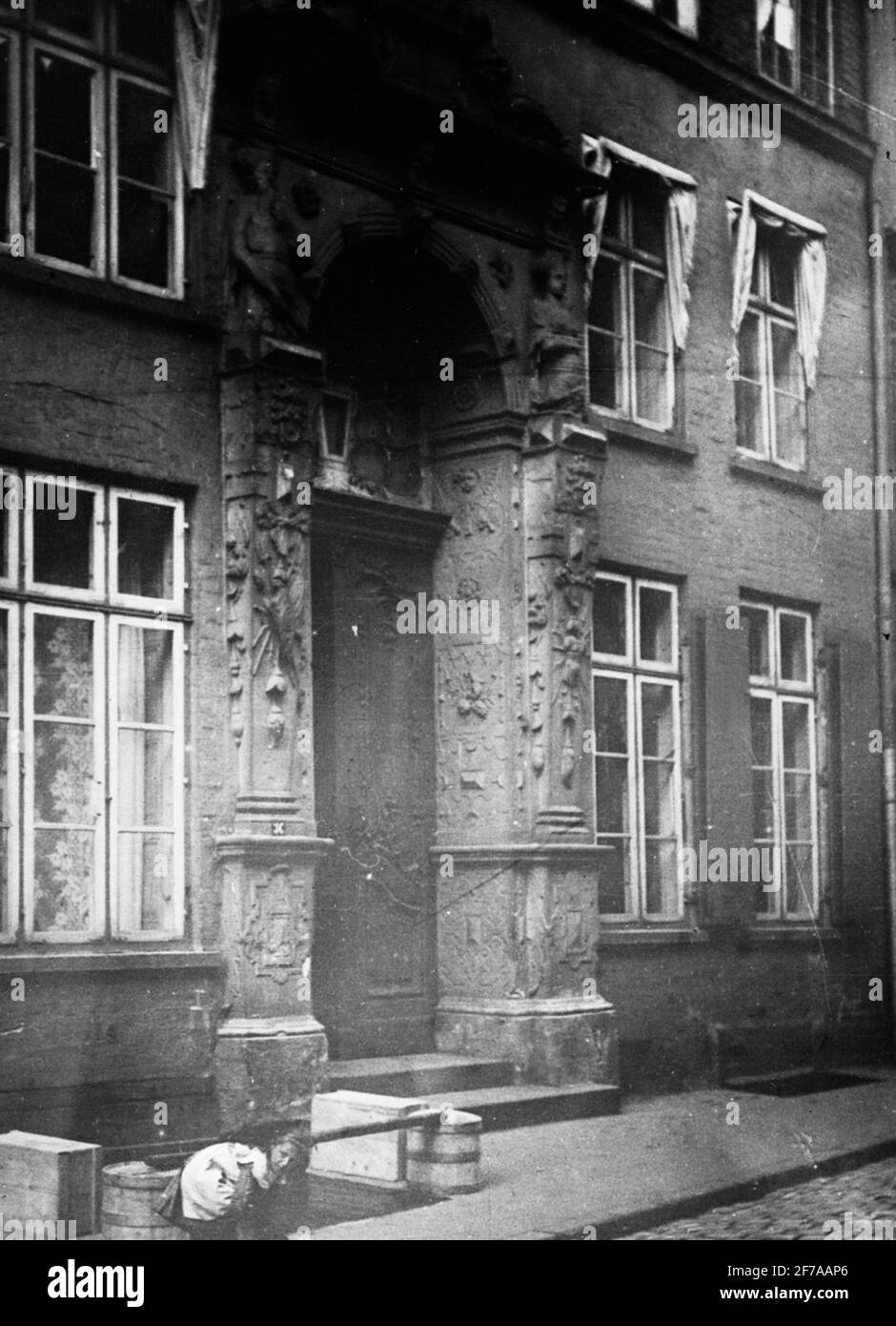 Skiopticone image with motifs from Lübeck.The image has been stored in ...