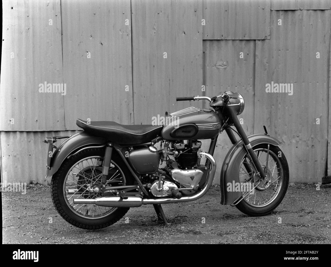 Triumph motorcycle engine Black and White Stock Photos & Images - Alamy